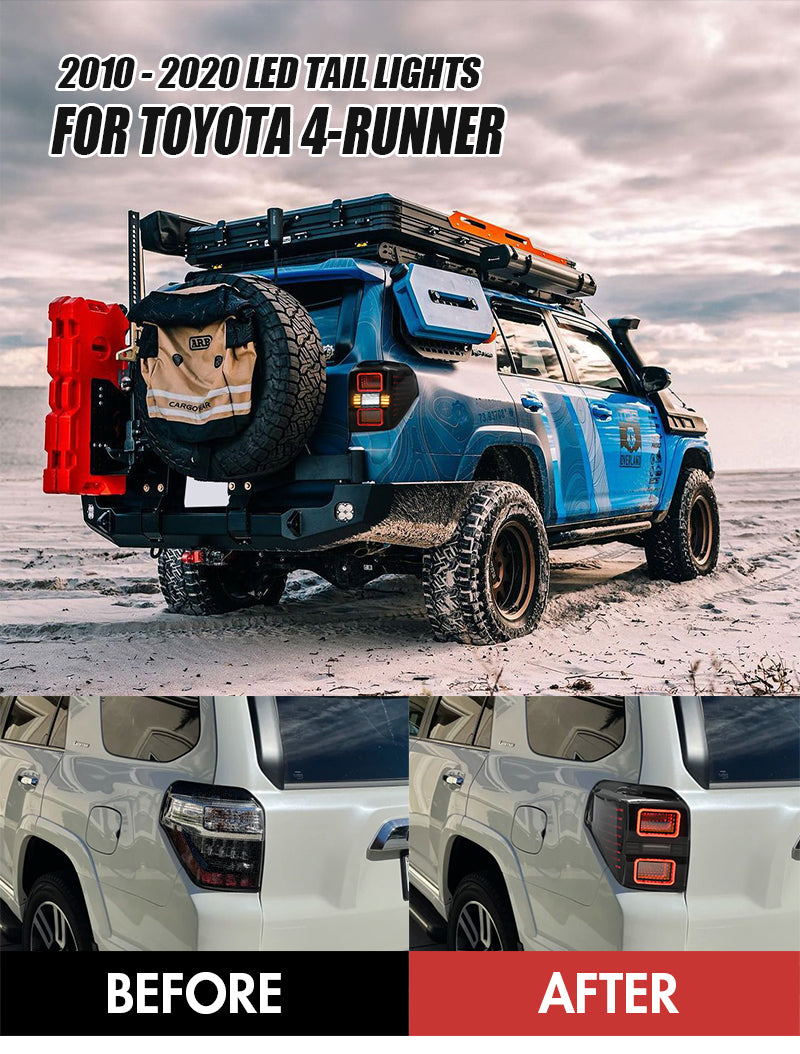 LED Tail Lights for Toyota 4Runner 2010-2023 - 3D Animated DRL & Seque ...